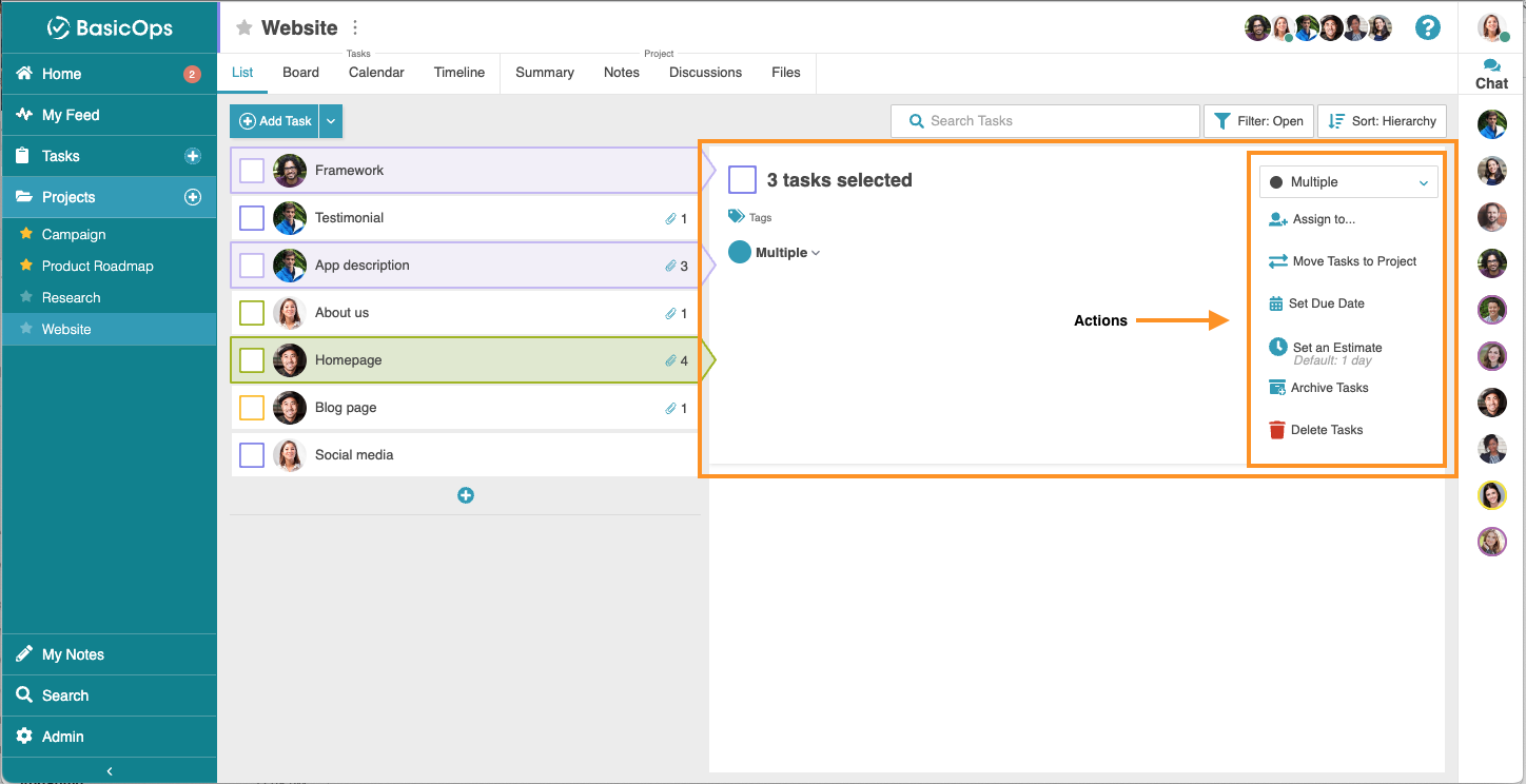 Using Multi Select And Bulk Edit Basicops Help Center