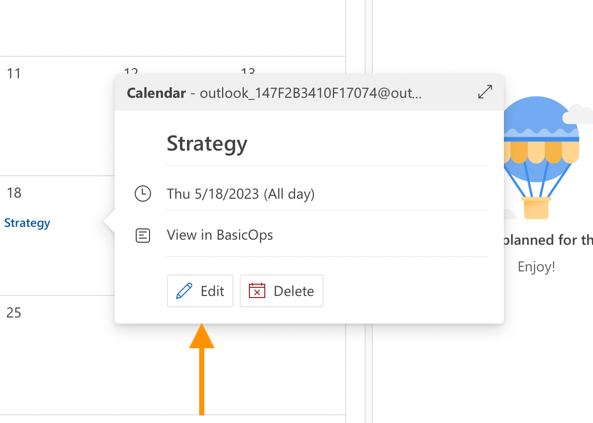 Using BasicOps with Microsoft Outlook Calendar – BasicOps Help Center