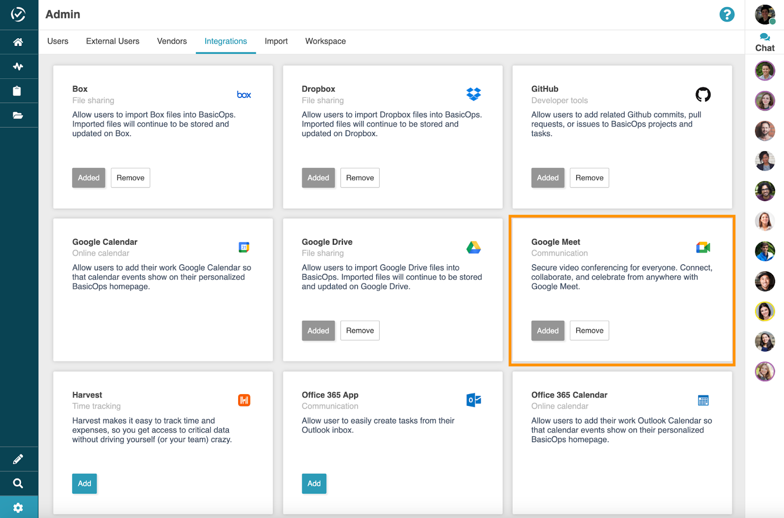 Using Google Meet in BasicOps – BasicOps Help Center