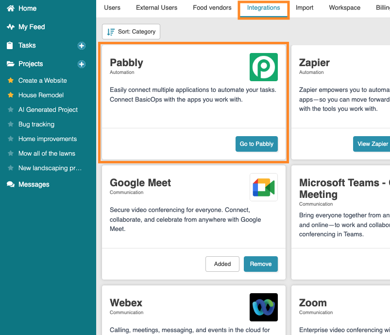 Integrating BasicOps with Pabbly – BasicOps Help Center