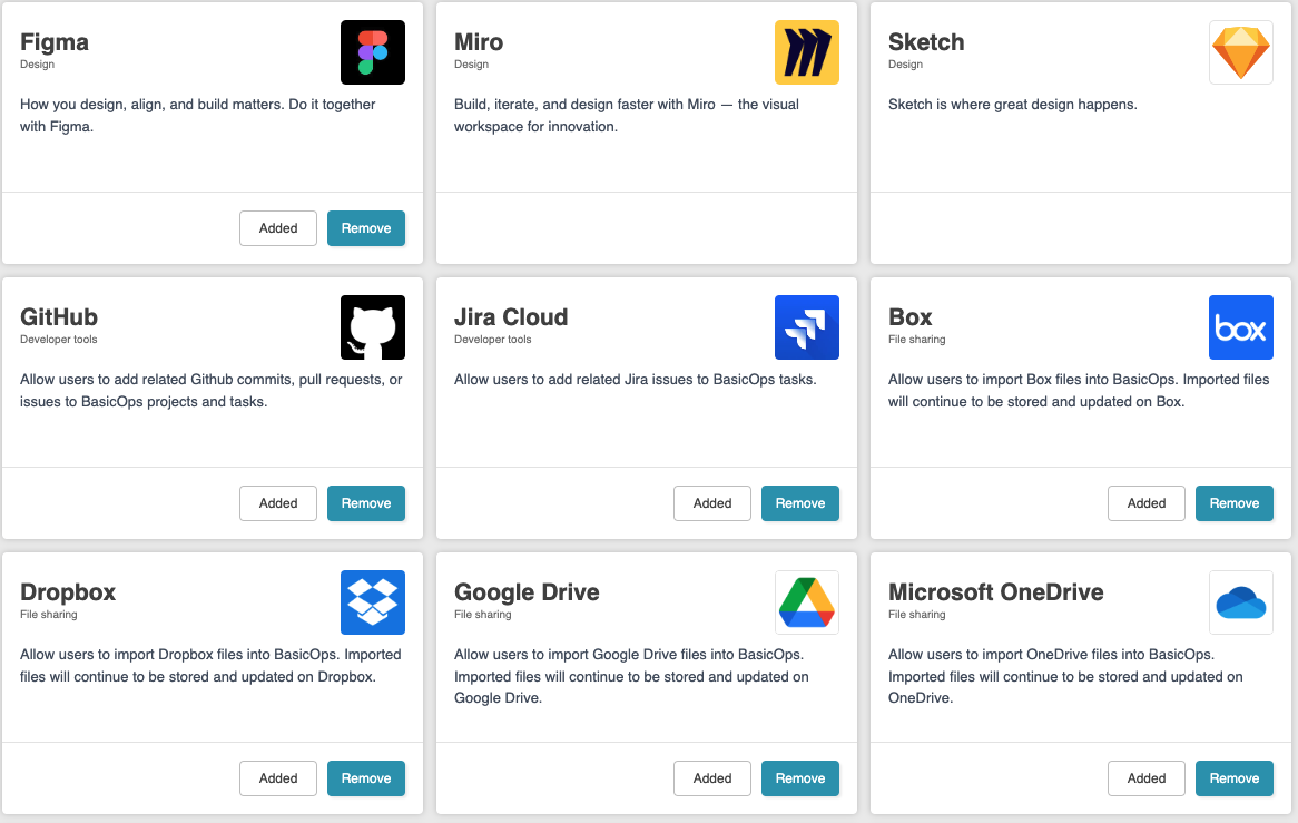 Integrations Overview Basicops Help Center