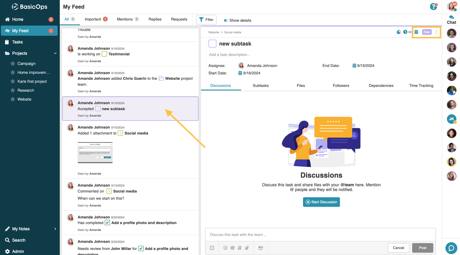 Using My Feed Basicops Help Center