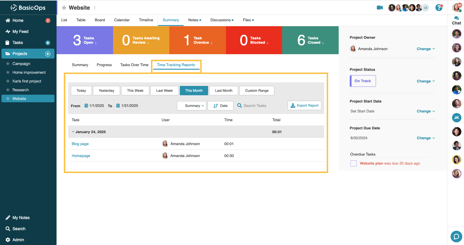 Summary View – BasicOps Help Center