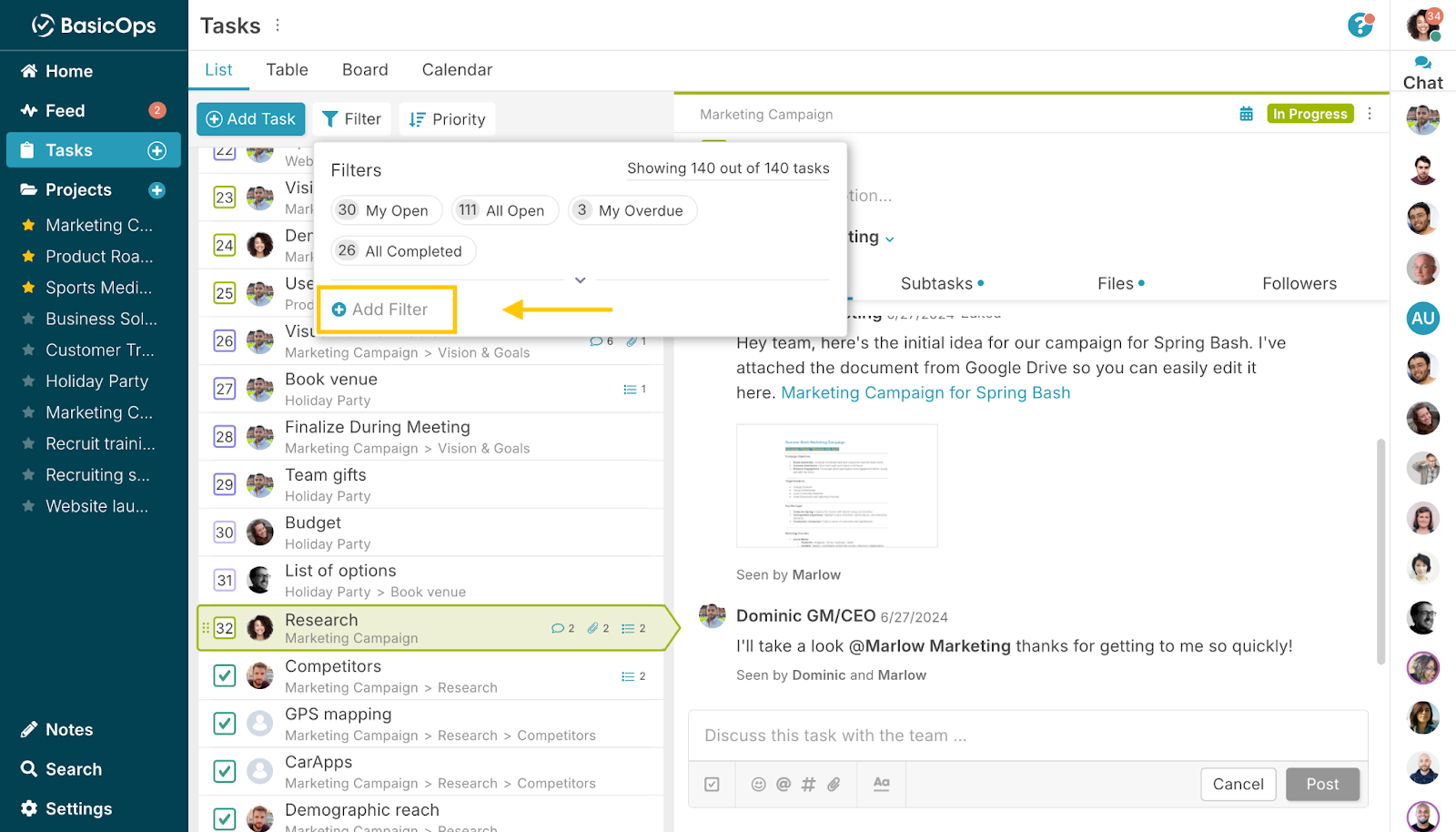Creating Custom Filters from Custom Fields – BasicOps Help Center