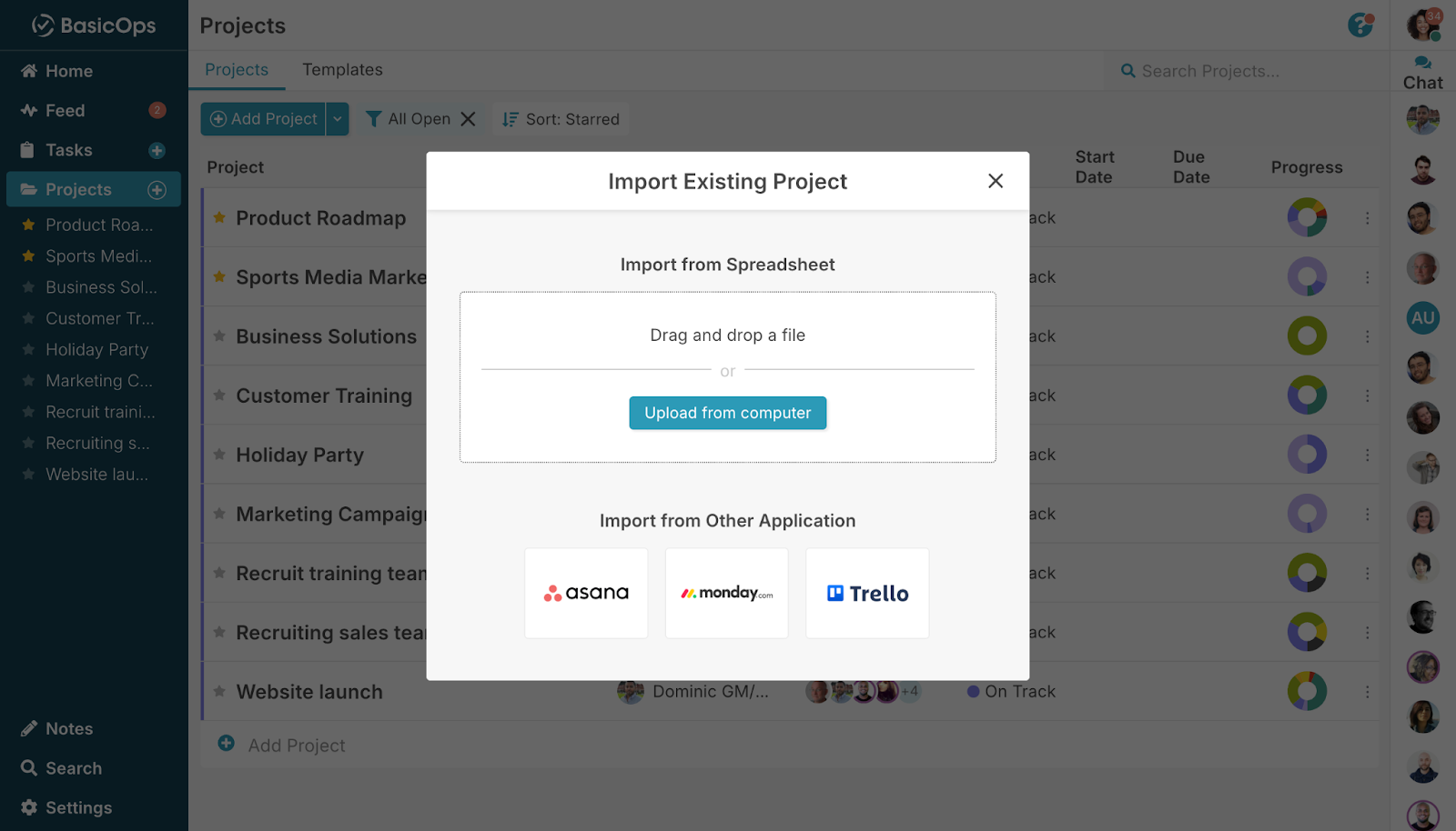 Import A Project With Custom Fields From A Spreadsheet Basicops Help Center