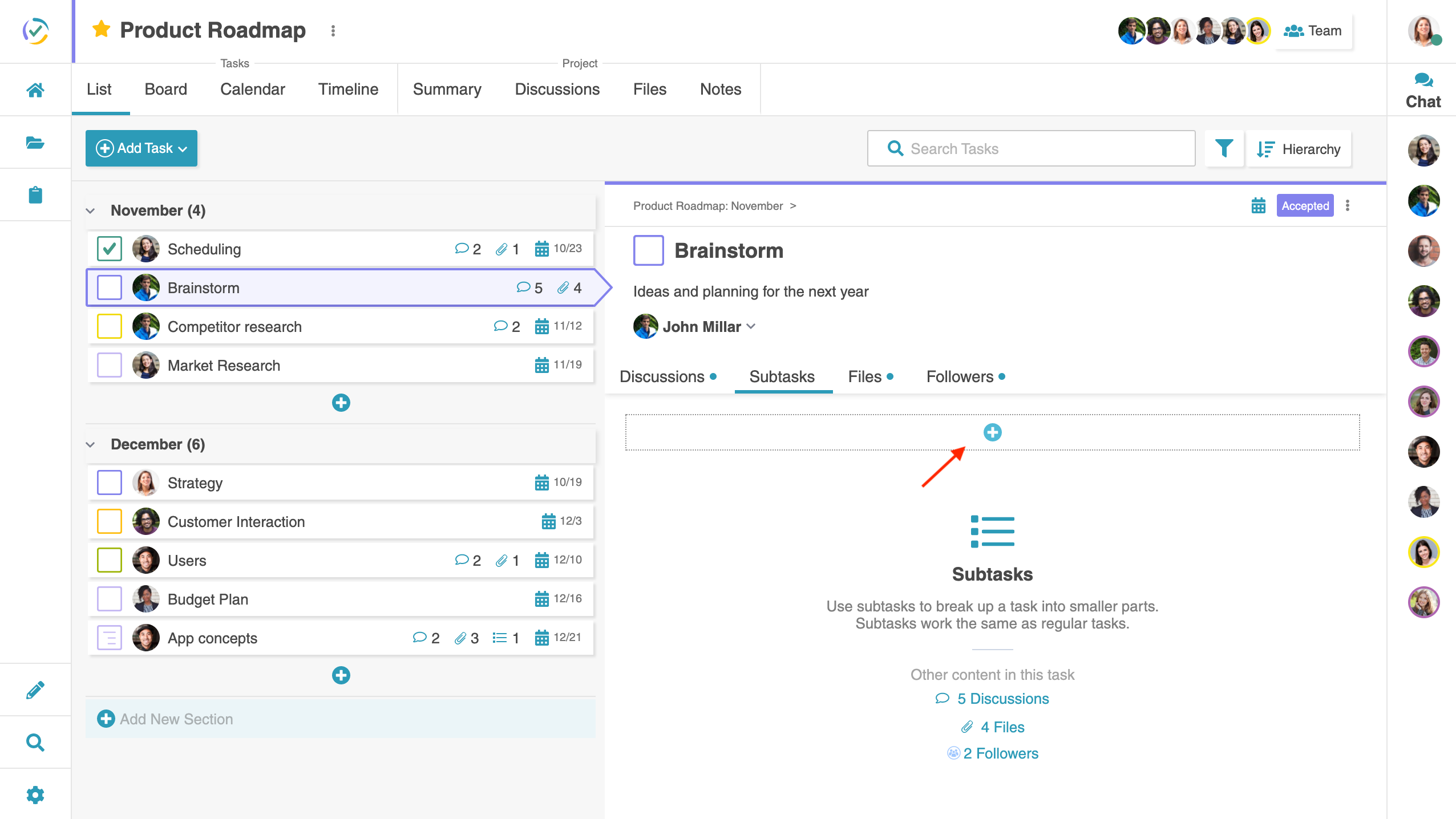 Creating a subtask – BasicOps Help Center