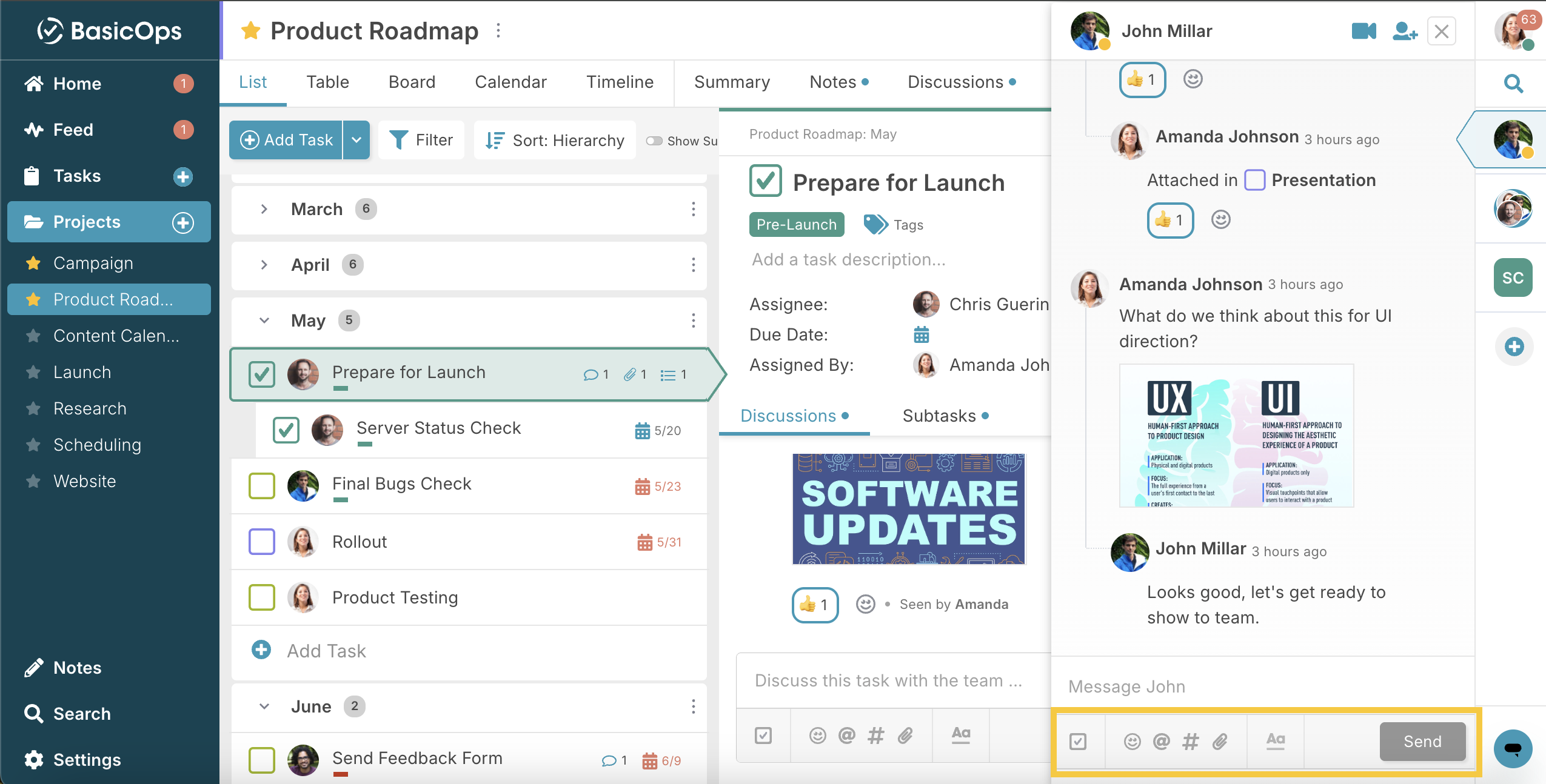 Chat and Channels in BasicOps – BasicOps Help Center