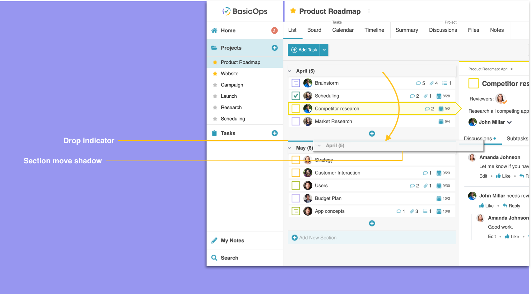 Using drag and drop – BasicOps Help Center