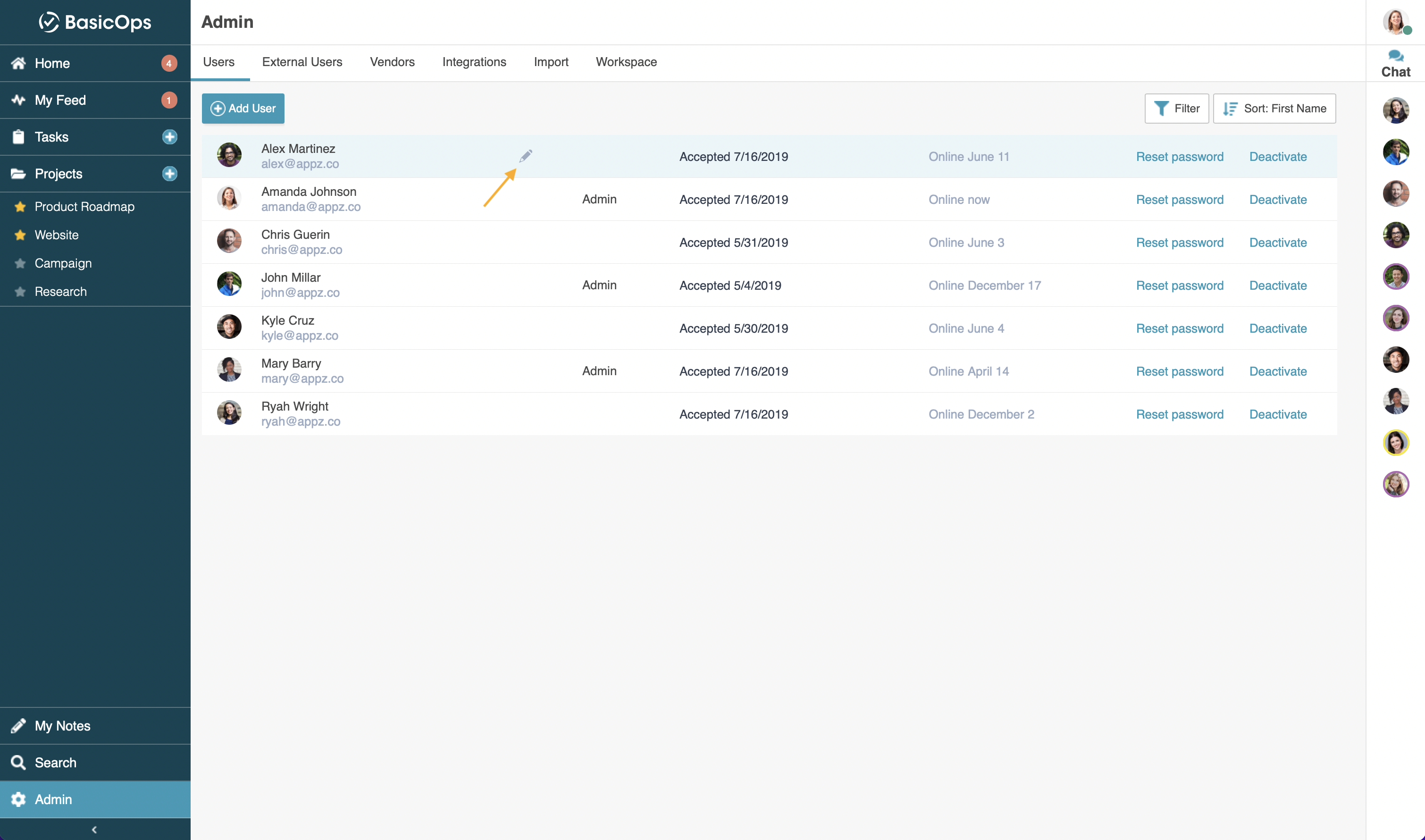 Editing accounts – BasicOps Help Center