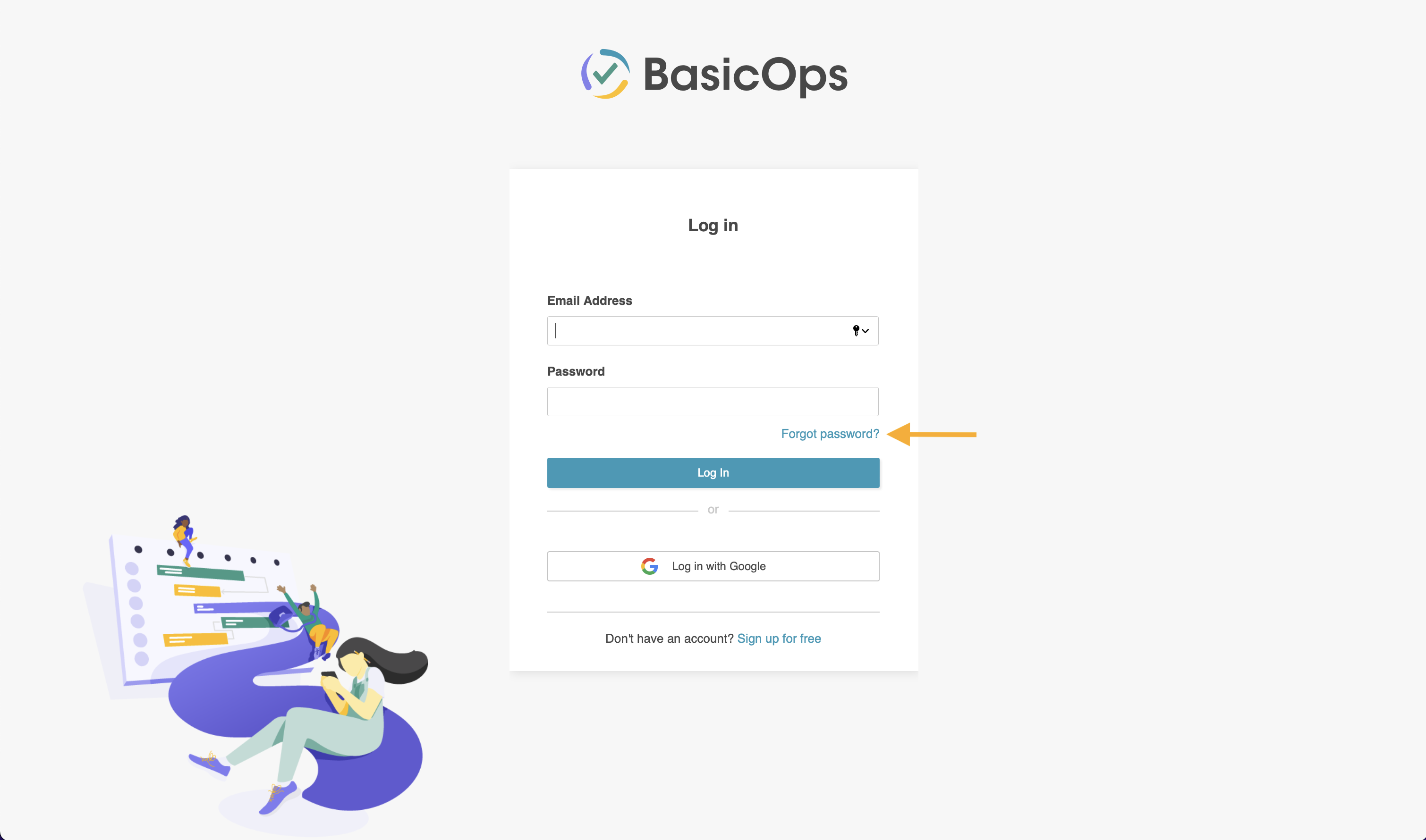 Resetting your password – BasicOps Help Center