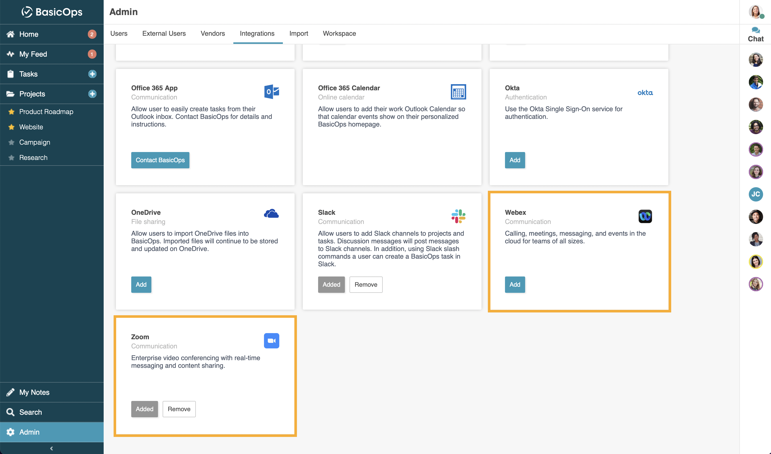 Integrating with video call services – BasicOps Help Center