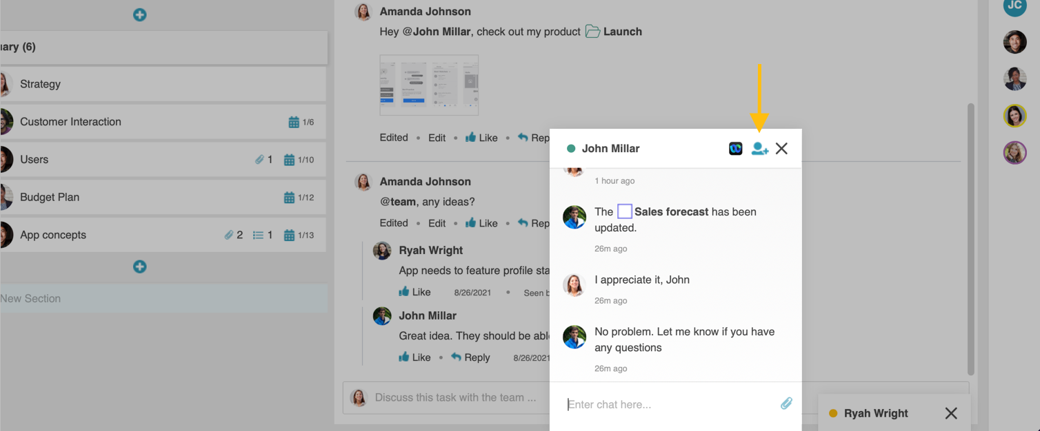 Chatting with others – BasicOps Help Center